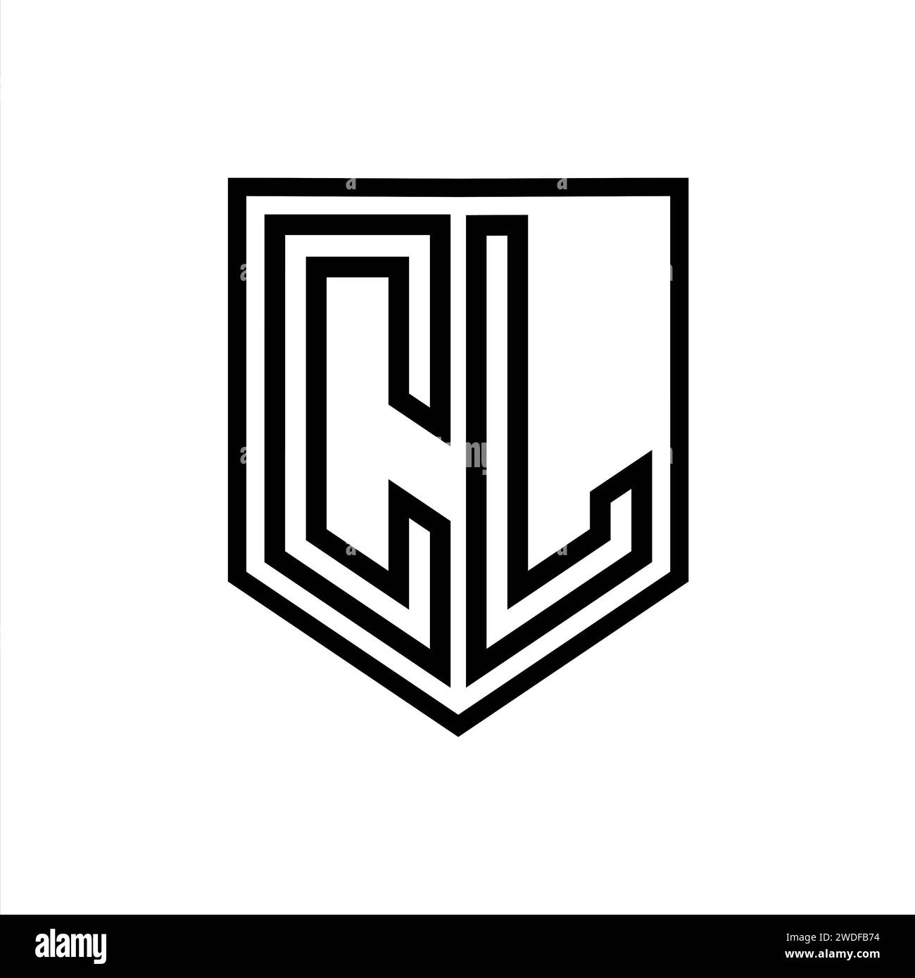 Cl modern logo Cut Out Stock Images & Pictures - Alamy