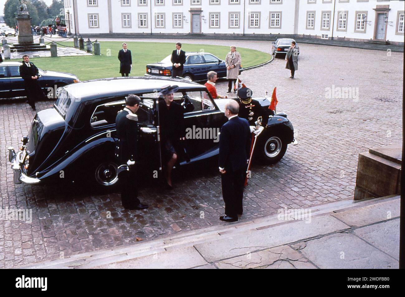 Fredensborg/Denmark./28 October 1991/. M.H.The Queen Margrethe II of ...