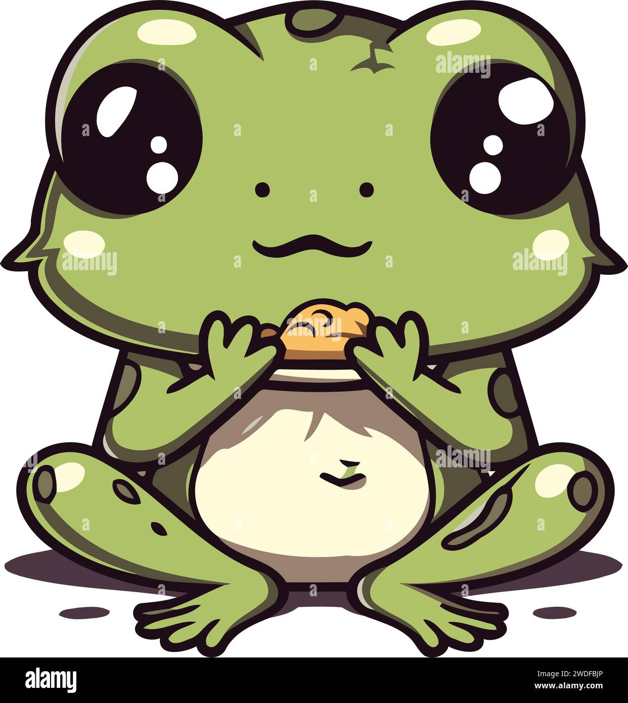 Eating a piece of bread Stock Vector Images - Alamy