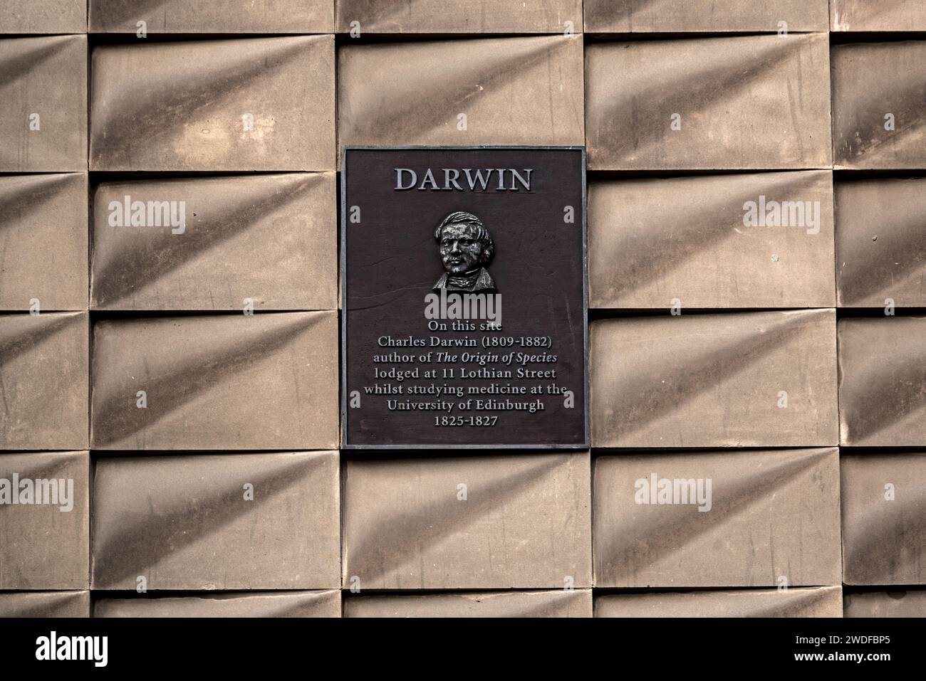Darwin plaque edinburgh hi-res stock photography and images - Alamy