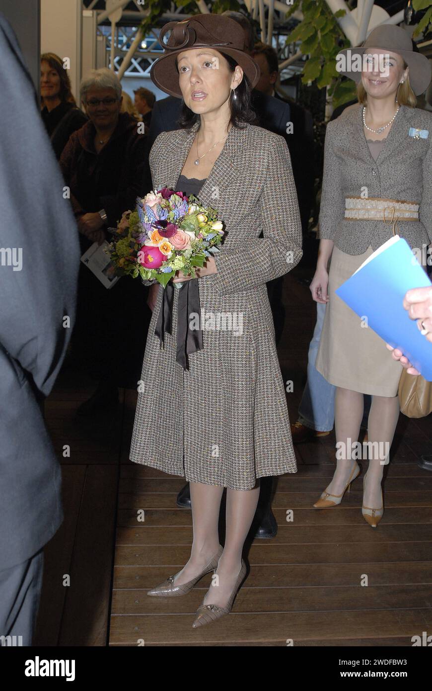 Princess Alexandra of Denmark arrives and talks Journior Achievement ...