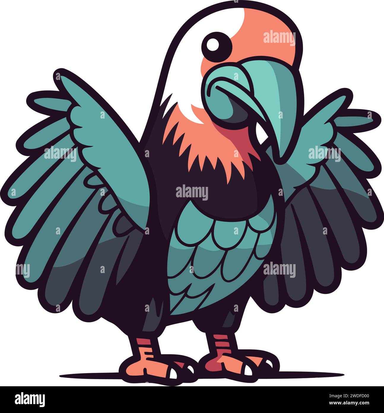 Parrot open wings Stock Vector Images - Alamy
