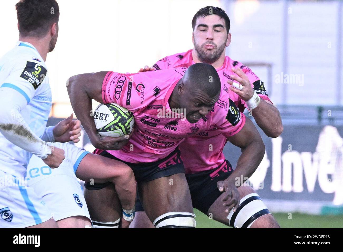 Treviso, Italy. 20th Jan, 2024. Alessandro Izekor ( Benetton Rugby ...