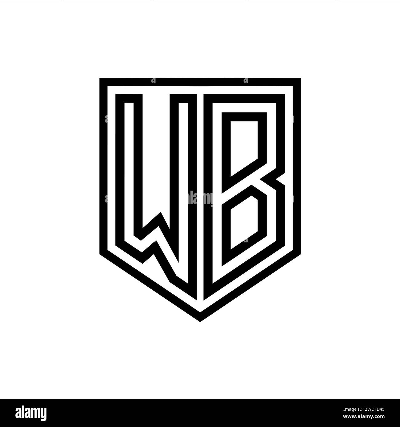Letter wb logos Black and White Stock Photos & Images - Alamy