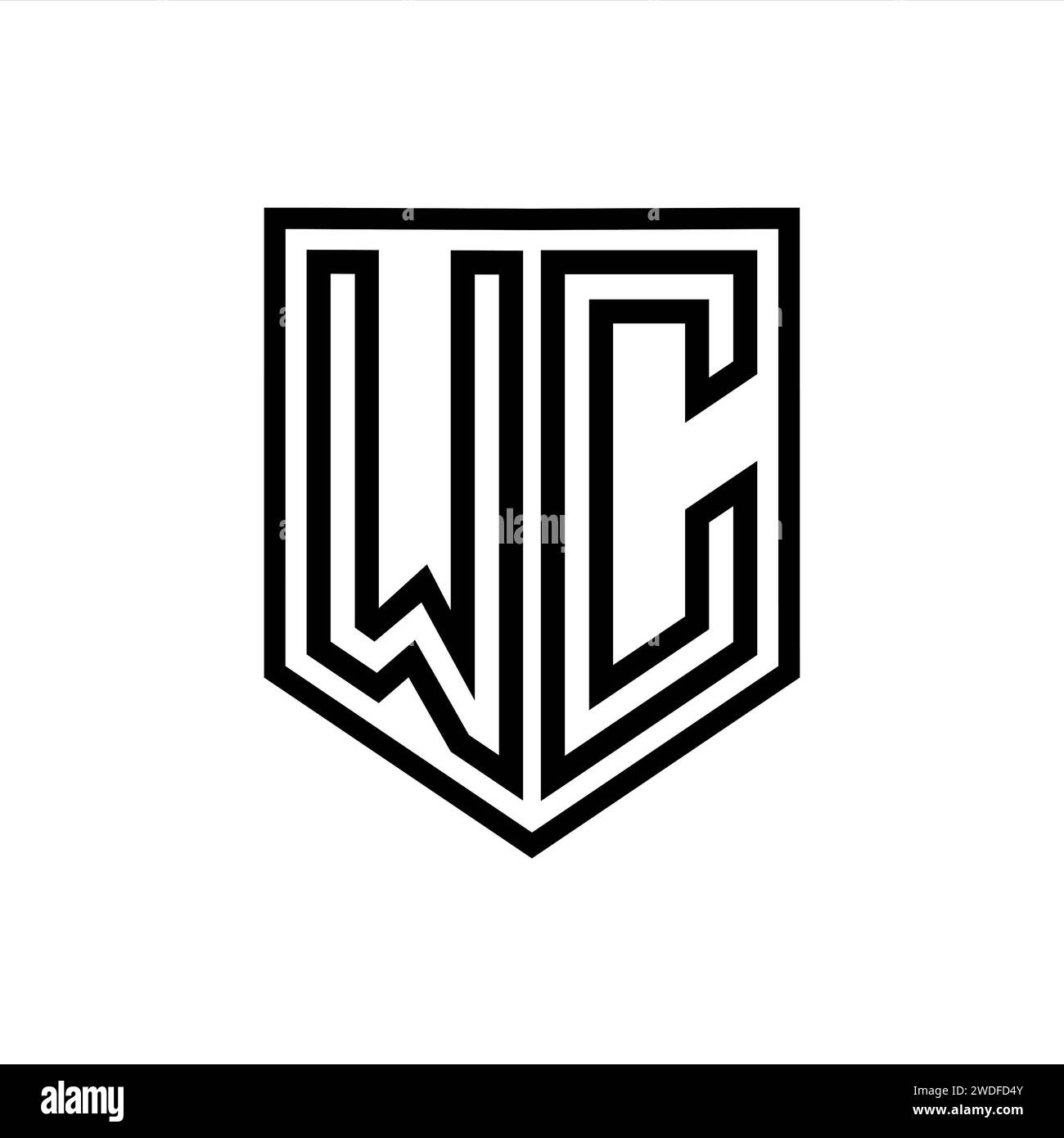 Initial wc logo hi-res stock photography and images - Alamy