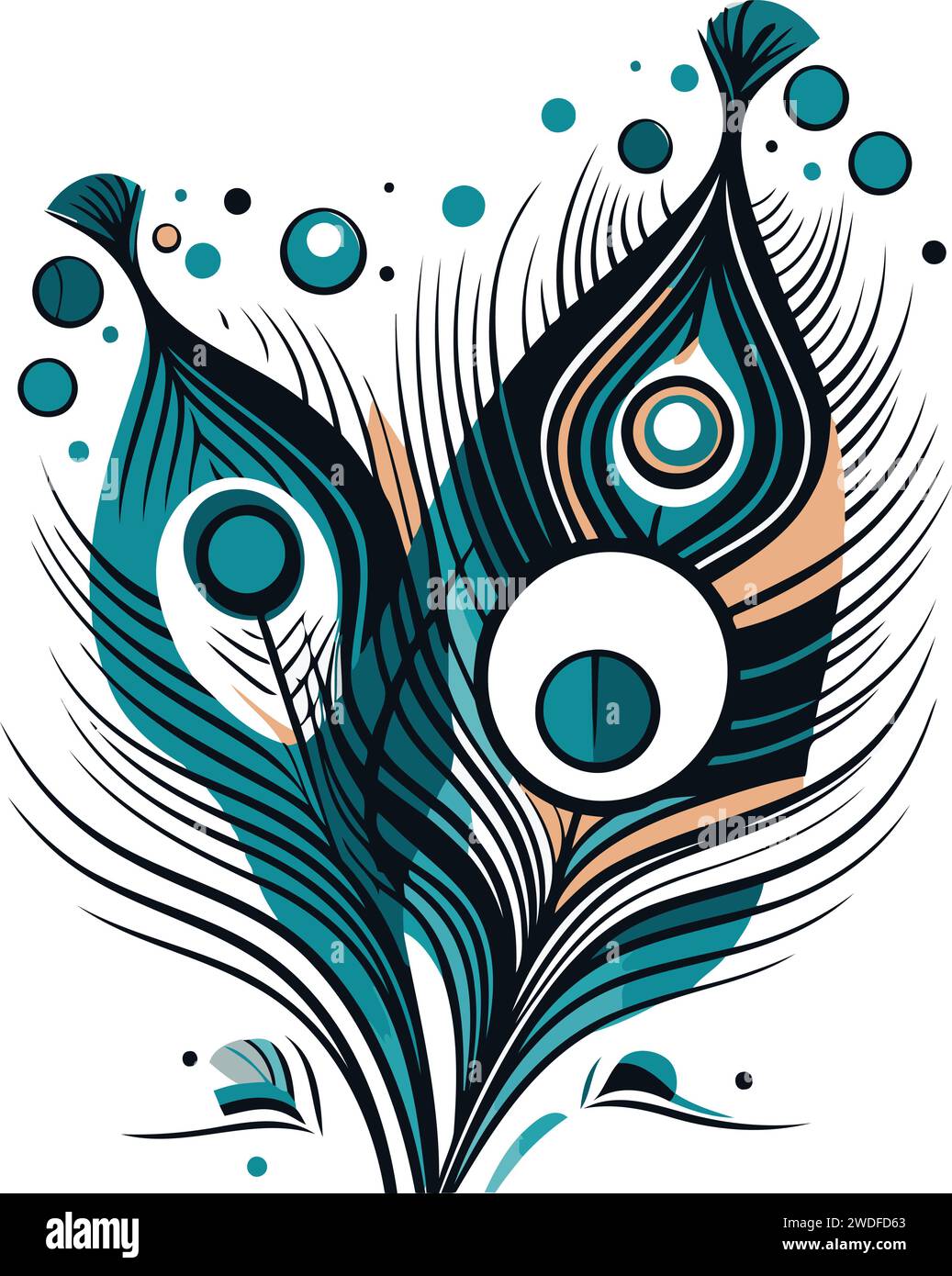 Peacock Feather Vector Illustration Of A Peacock Feather Stock Vector