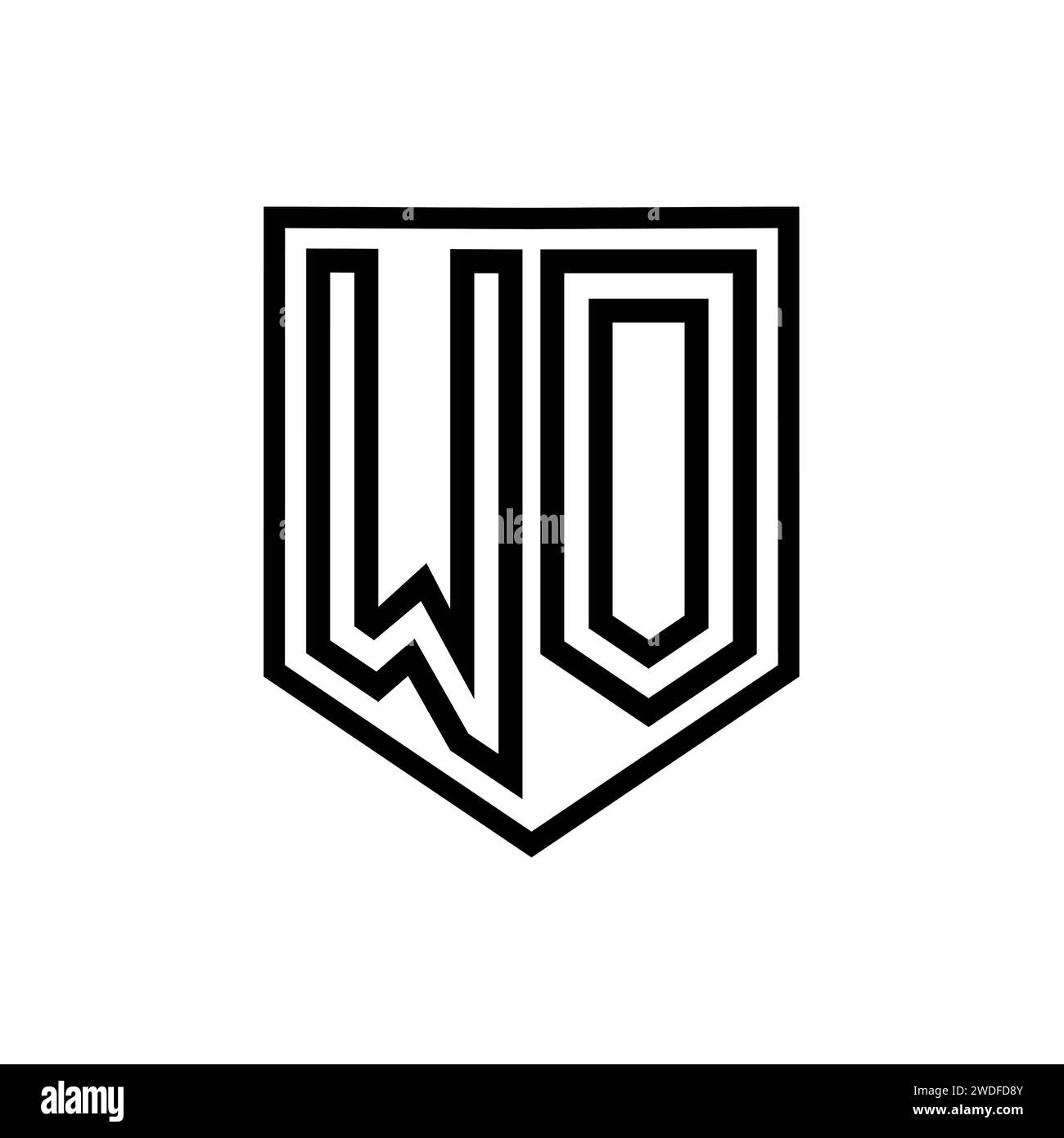Alphabet wo icon hi-res stock photography and images - Alamy