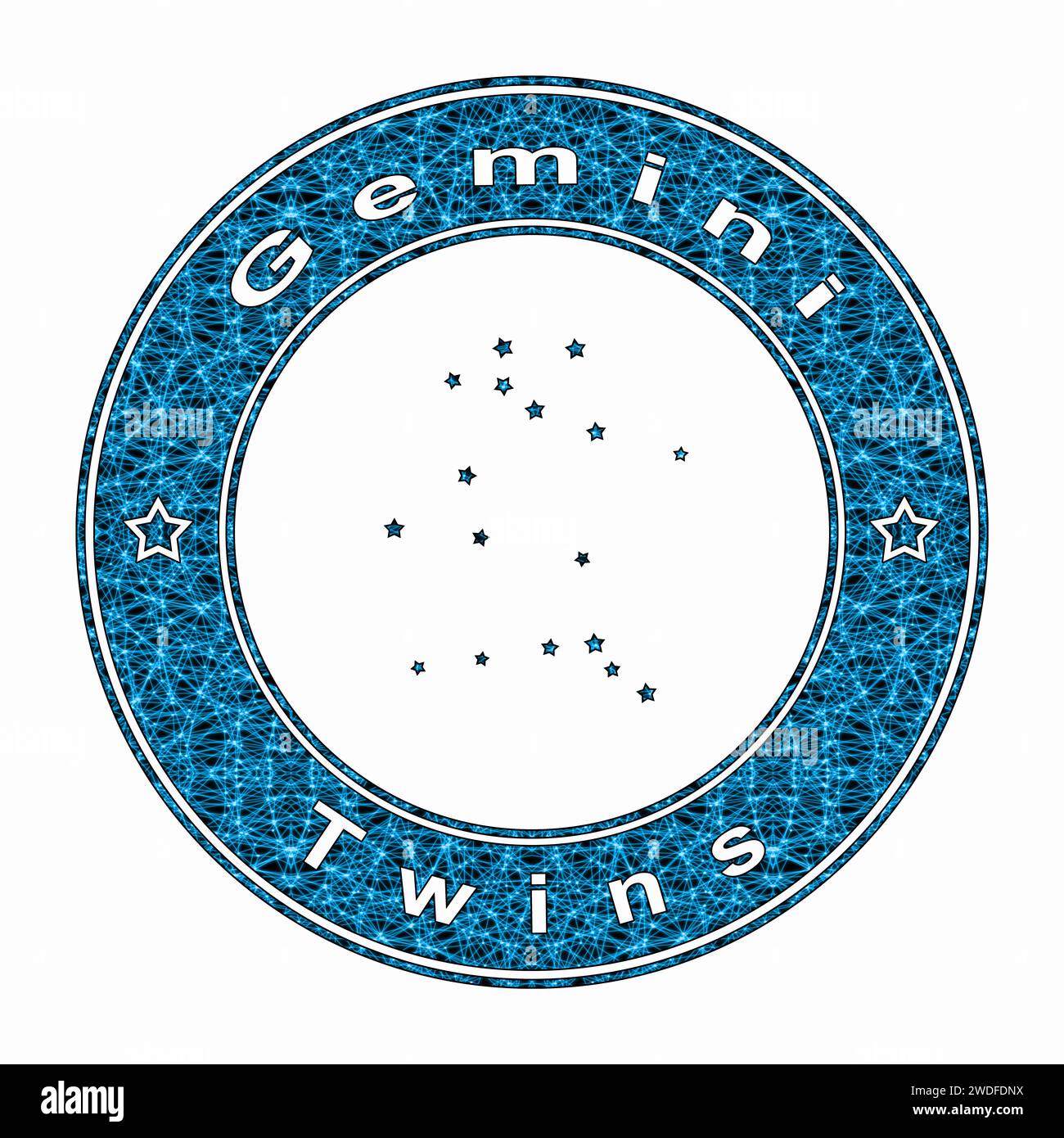 Gemini Star Constellation, Cluster of Stars, Castor & Pollux, Twins Constellation Stock Photo ...