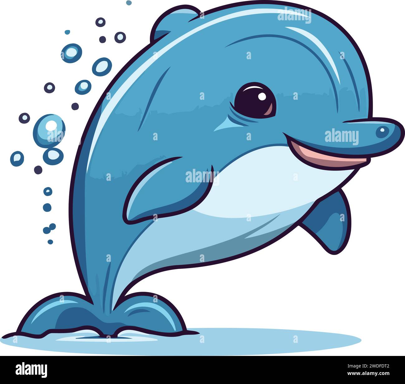 Smiling dolphin Cut Out Stock Images & Pictures - Alamy