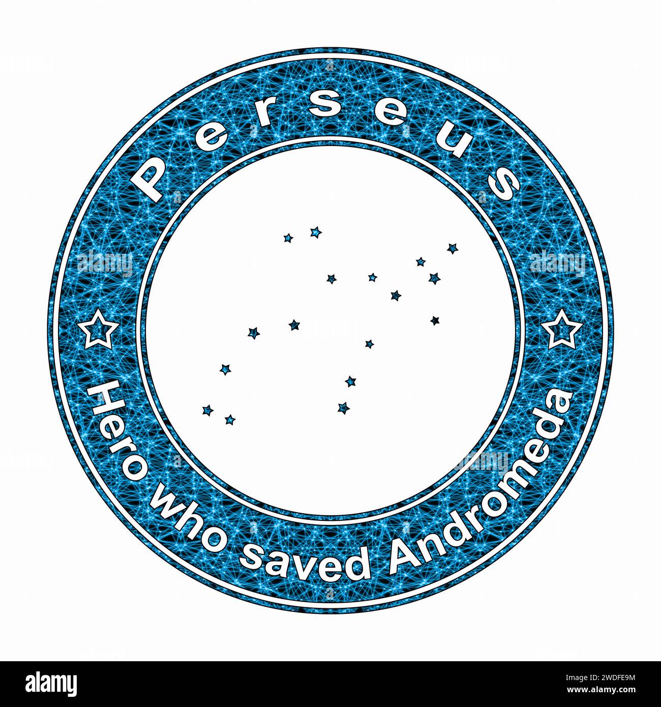 Perseus Star Constellation, Cluster of Stars, Hero Constellation Stock ...