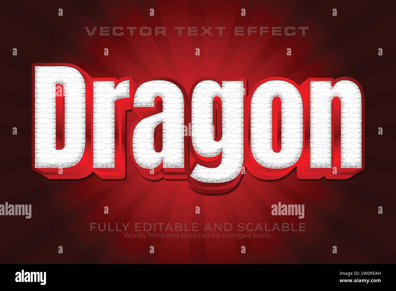 Dragon 3D Text Effect 100 Editable EPS File Word And Font Can be ...