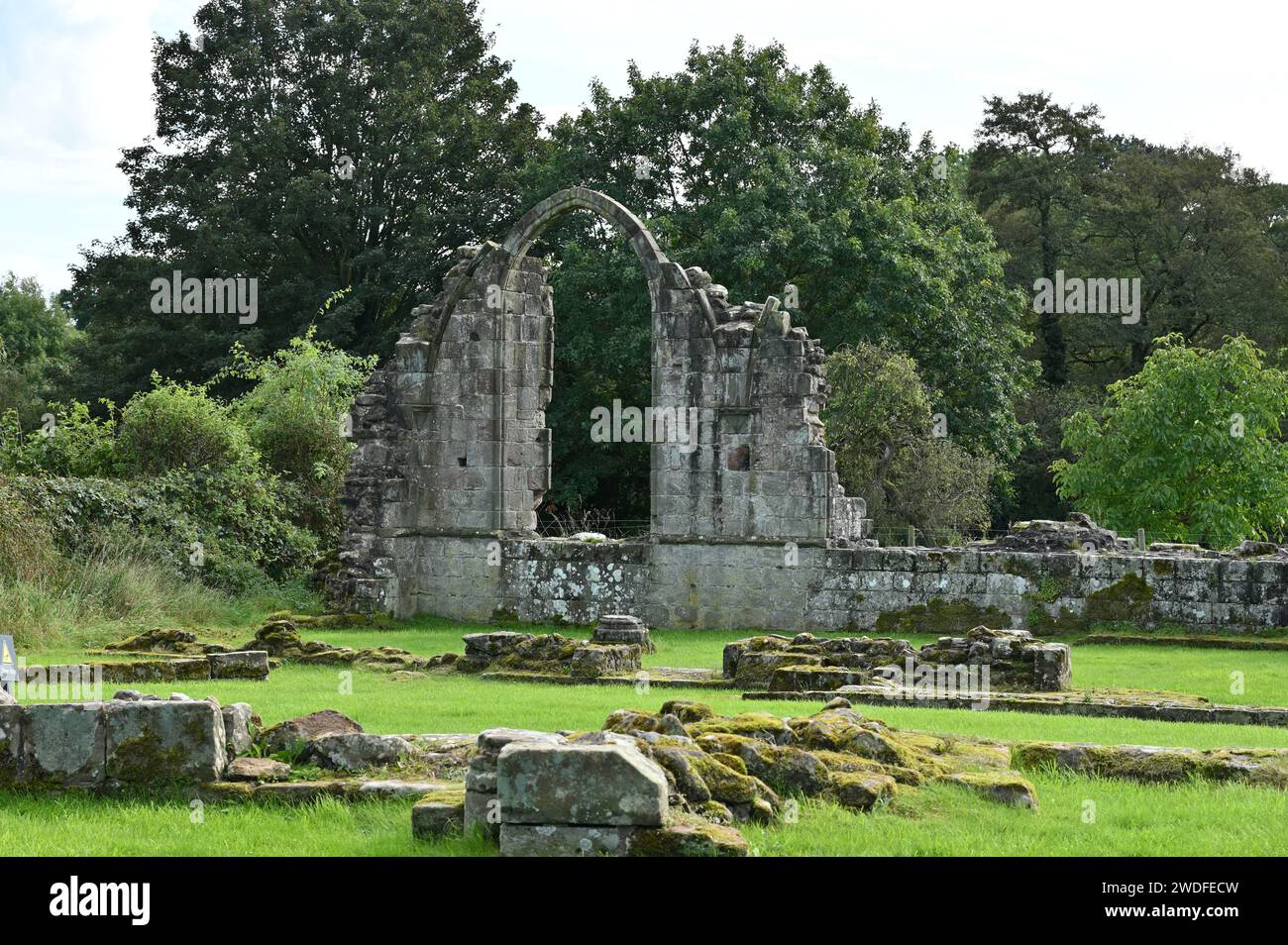Ruins of 12th century Cistercian Croxden Abbey in Staffordshire England ...