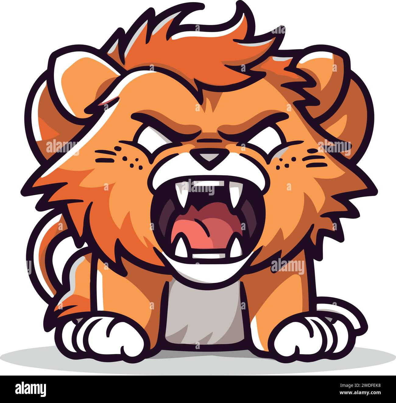 Angry lion cartoon hi-res stock photography and images - Alamy