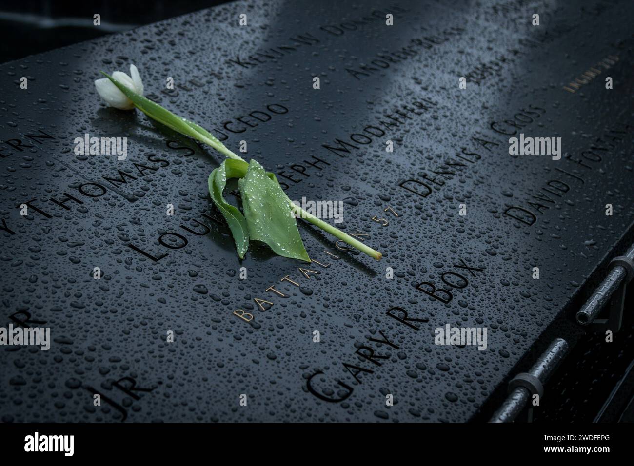 South Tower Pool, 9/11 Memorial, Manhattan, New York Stock Photo - Alamy