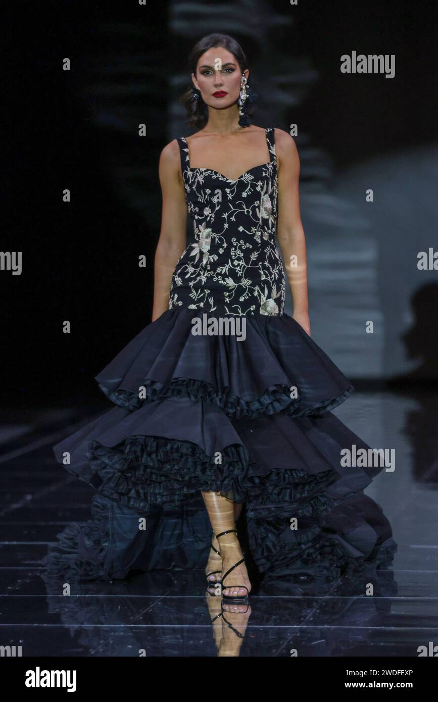 Seville, Spain. 20th Jan, 2024. A model is walking the runway at the ...