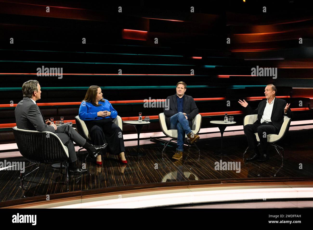 Talkrunde bei Markus Lanz , ZDF 01/24 her Markus Lanz, Ricarda Lang ...