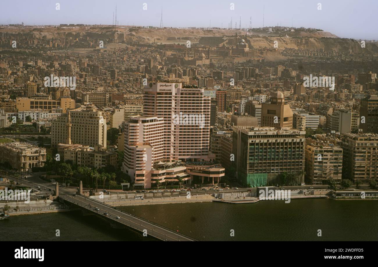 view of city of Cairo from the Cairo Tower Stock Photo - Alamy