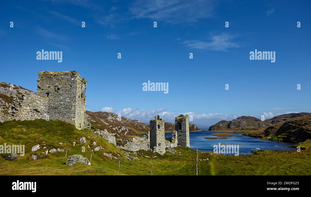 Dunlough Castle, medieval architecture, County Cork Stock Photo - Alamy