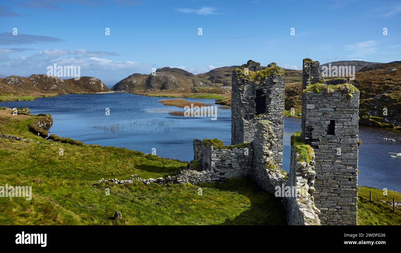 Dunlough Castle, medieval architecture, County Cork Stock Photo - Alamy