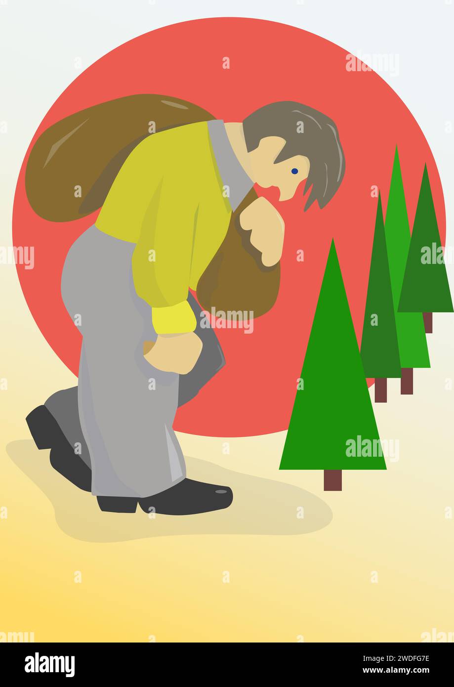 Heavy load on shoulder hi-res stock photography and images - Alamy