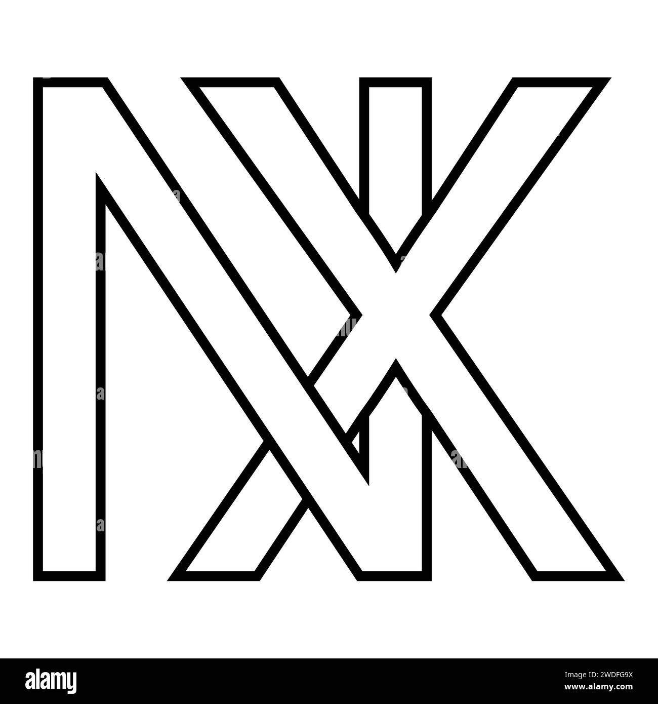 Nx letters Black and White Stock Photos & Images - Alamy