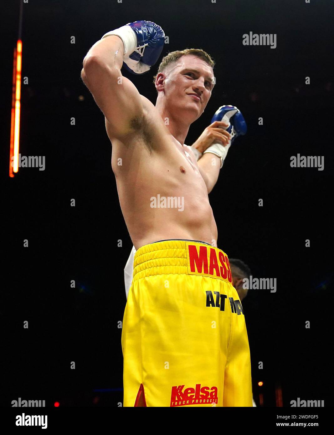 Jack Massey celebrates victory against Steve Eloundou Intere (not ...
