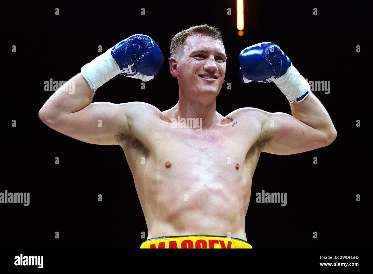 Jack Massey celebrates victory against Steve Eloundou Intere (not ...