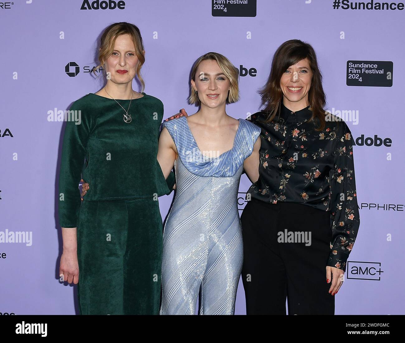 Amy Liptrot, Saoirse Ronan, and Nora Fingscheidt attend "The Outrun ...