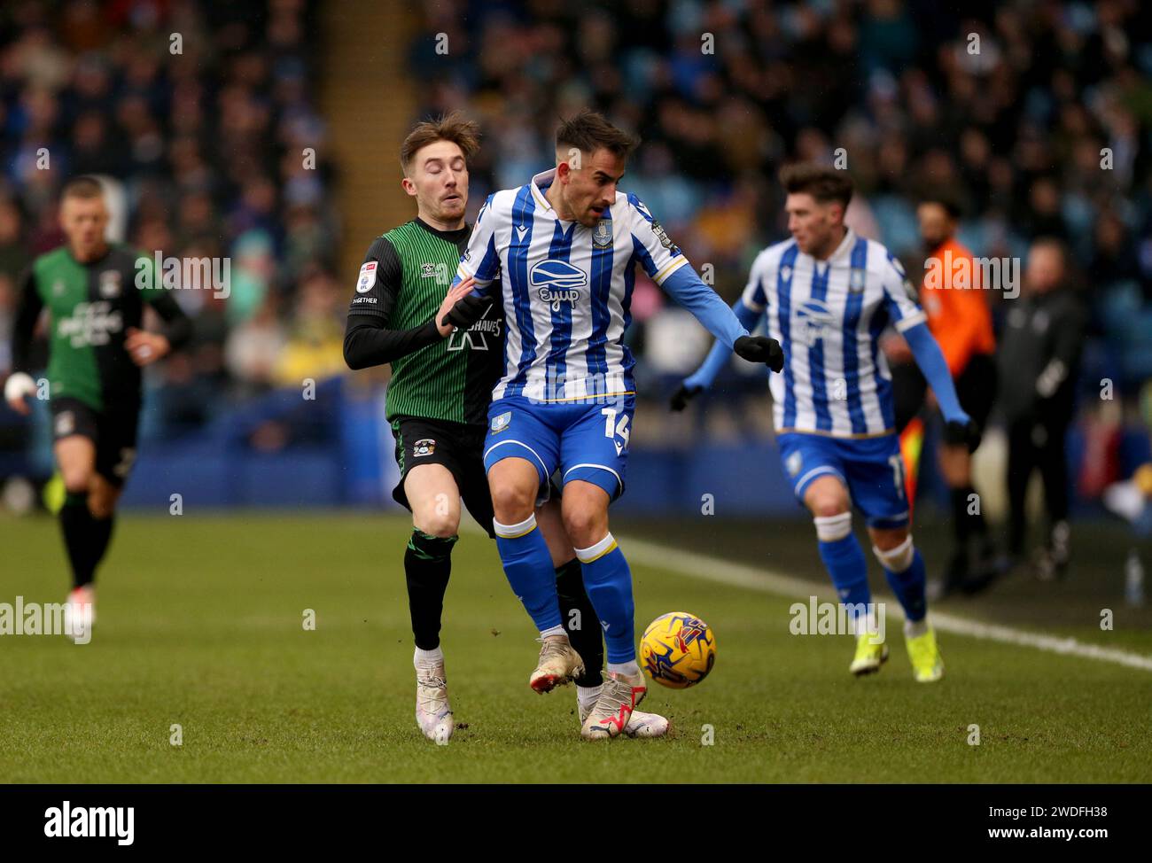 Coventry City's Josh Eccles (left) and Sheffield Wednesday's Pol ...