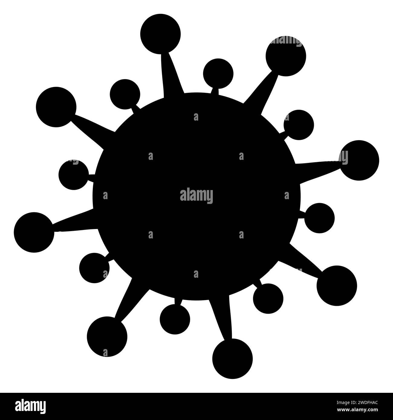 Pandemic disease covid 19 cut out isolated white icon background Stock ...