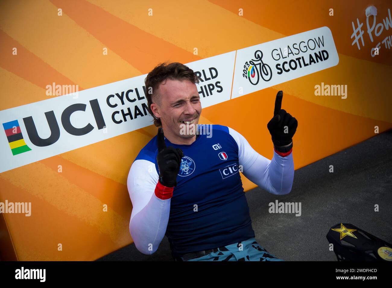 Romain MAHIEU (FRA) Elite Men BMX Racer, celebrates victory at the 2023 ... Romain MAHIEU (FRA) Elite Men BMX Racer, celebrates victory at the 2023 ...