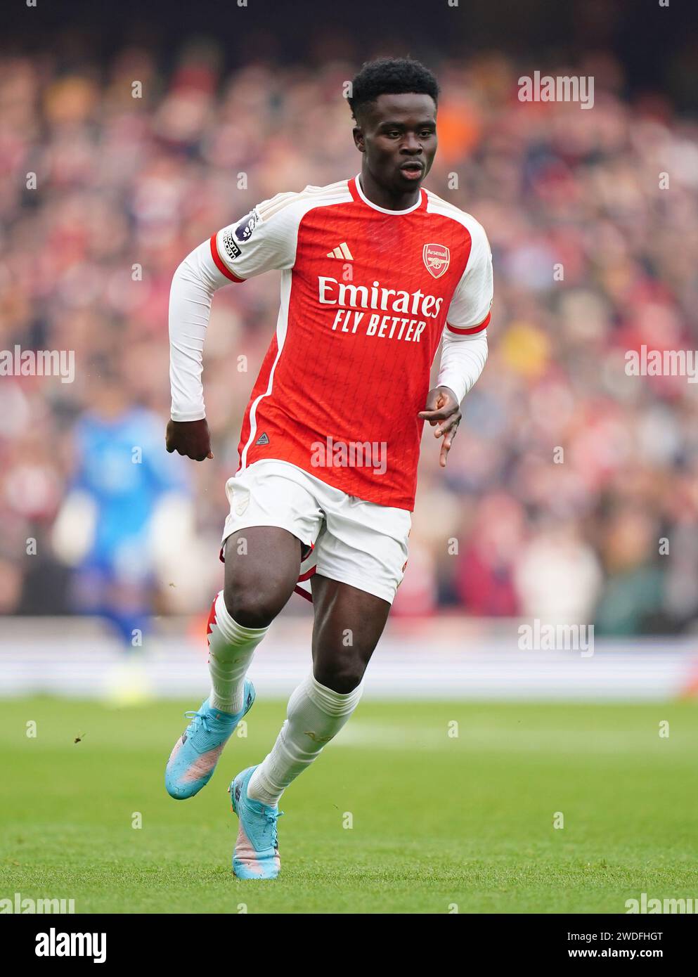 Arsenal's Bukayo Saka during the Premier League match at the Emirates ...
