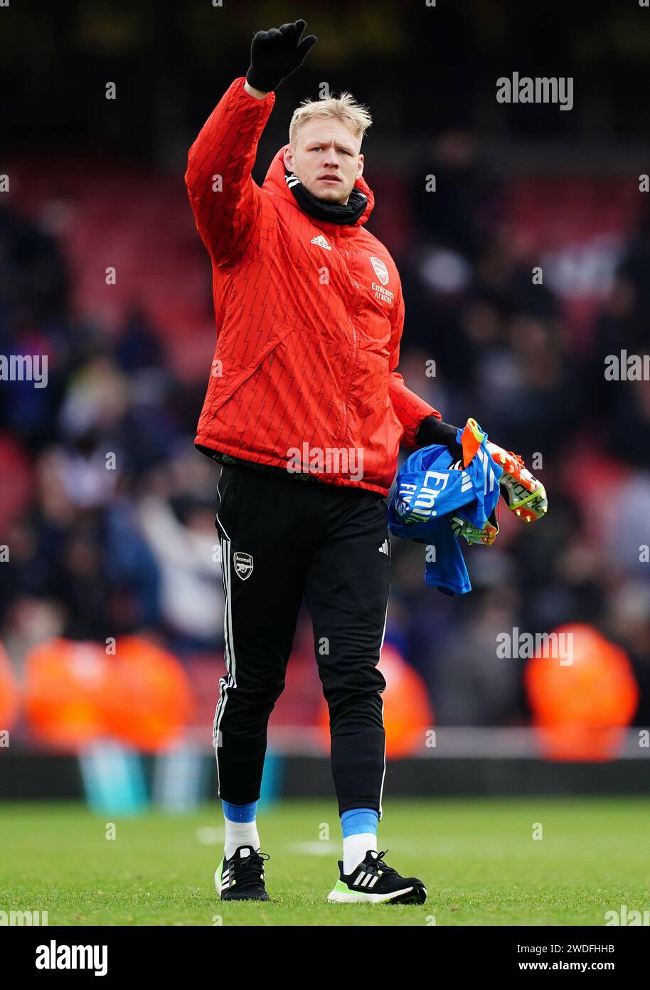 Arsenal goalkeepers Aaron Ramsdale after the Premier League match at ...