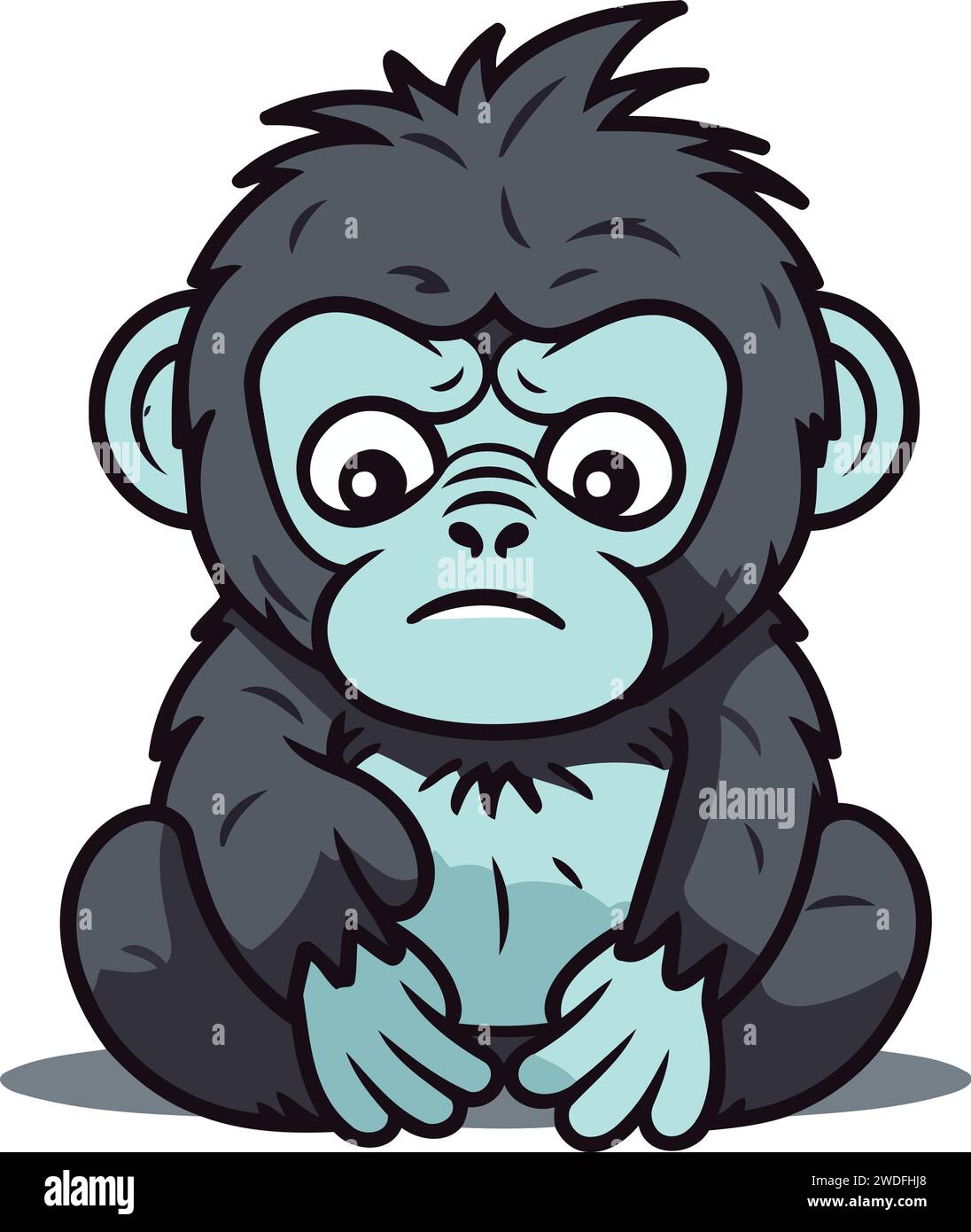 Sad monkey cartoon hi-res stock photography and images - Alamy