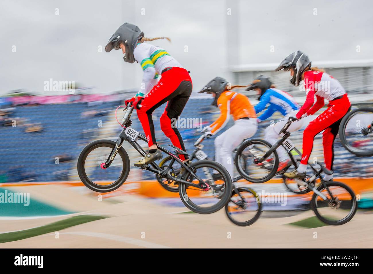Teya Rufus, Junior Women BMX Racer, Team Australia, at the 2023 World BMX Racing Championships ...