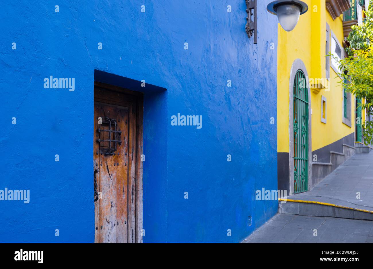 Scenic colorful colonial architecture of Cuernavaca streets in historic ...