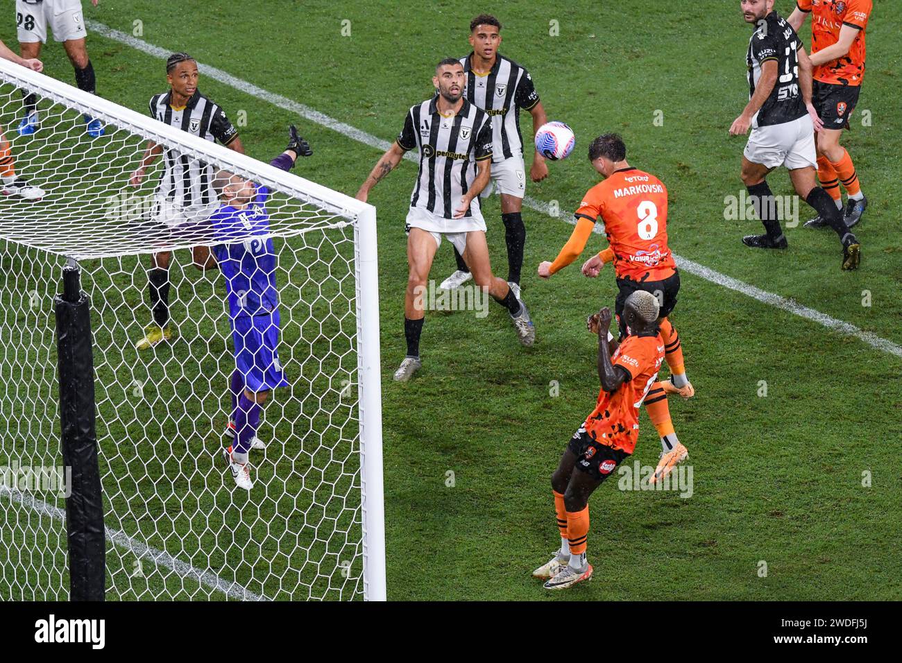 Jonas Markovski scores heading goal off corner kick at round 13 of the ...