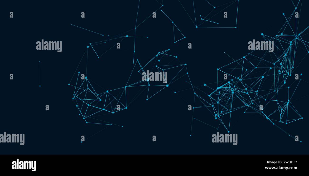 Abstract banner with a low poly plexus design Stock Vector Image & Art ...