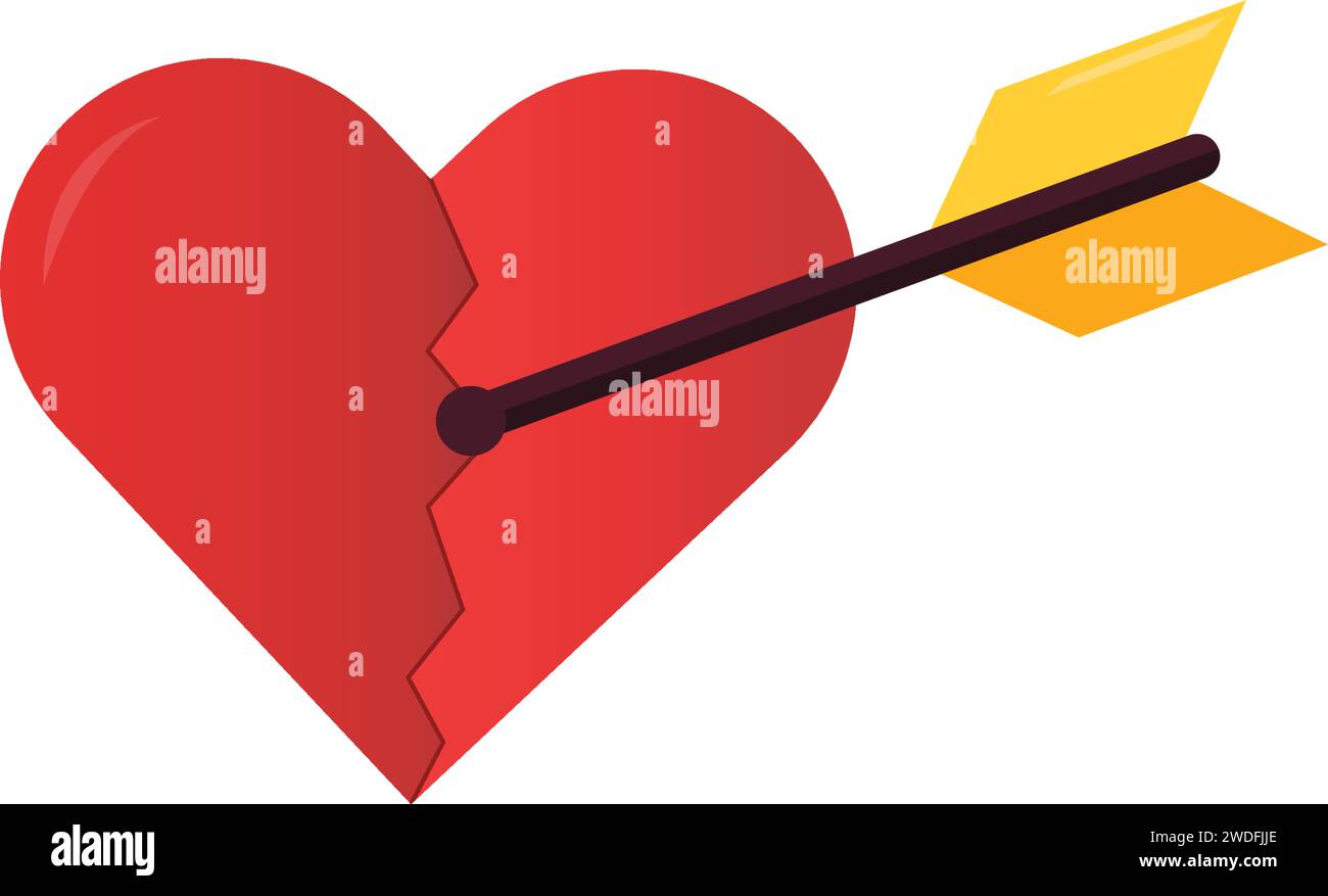 Broken Hearts Realistic Stock Vector Image & Art - Alamy