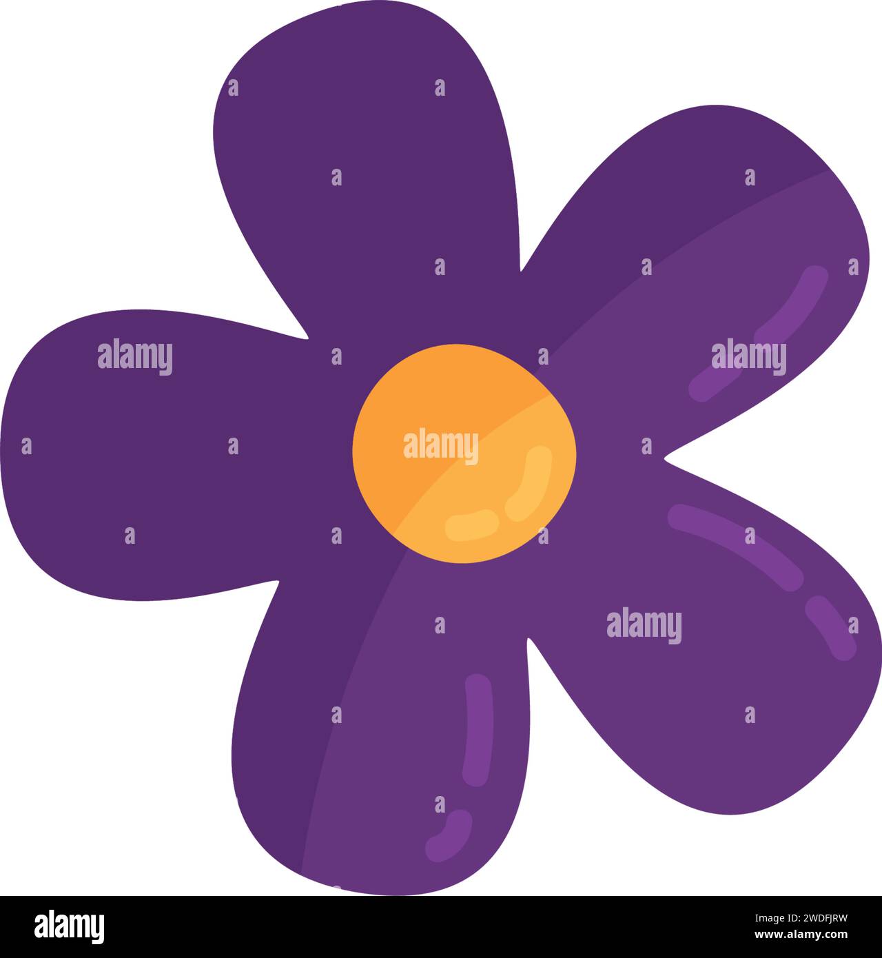 Bright purple yellow flowers in Stock Vector Images - Alamy