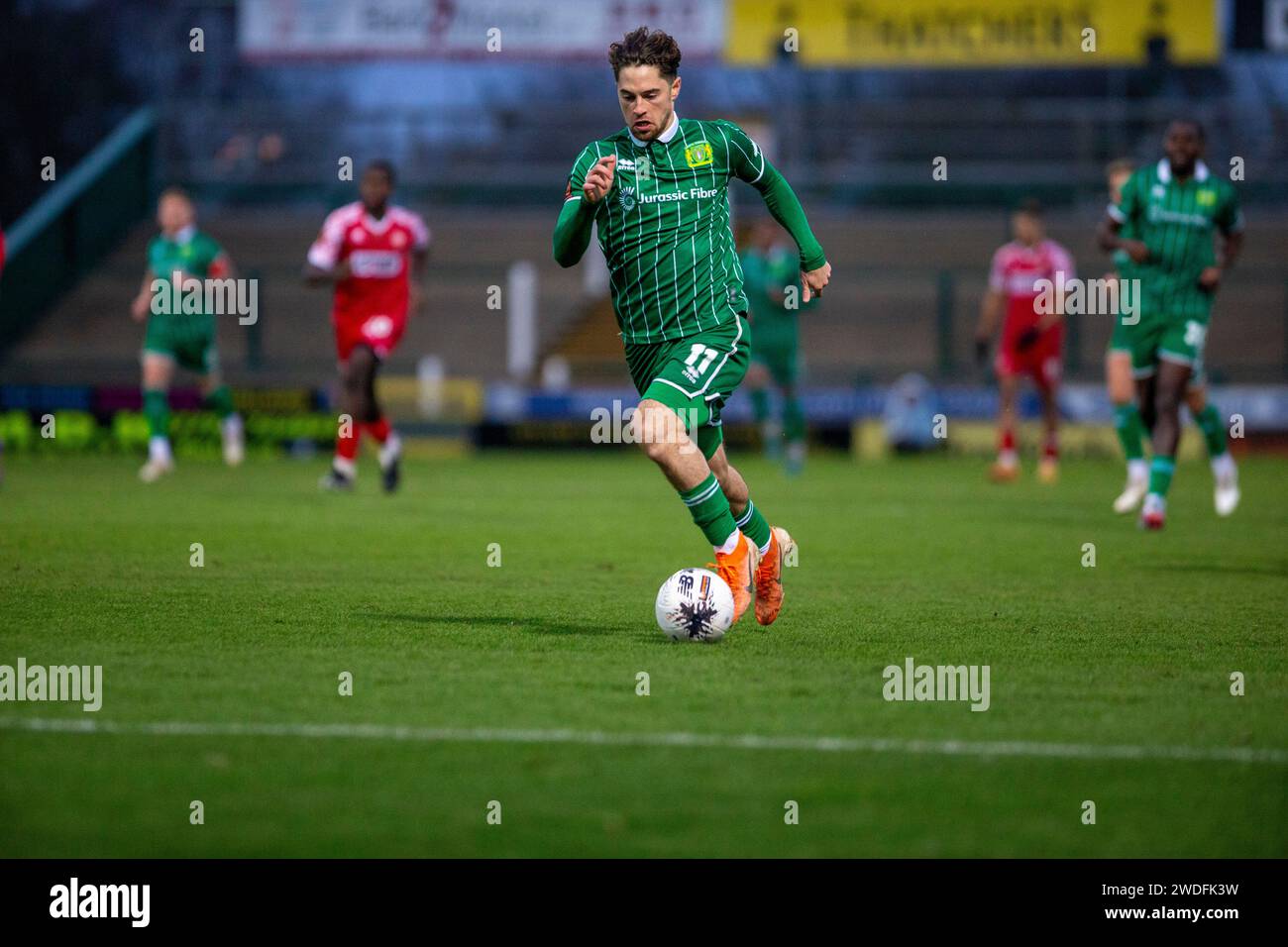 Jordan Young of Yeovil Town during the National League South match at ...
