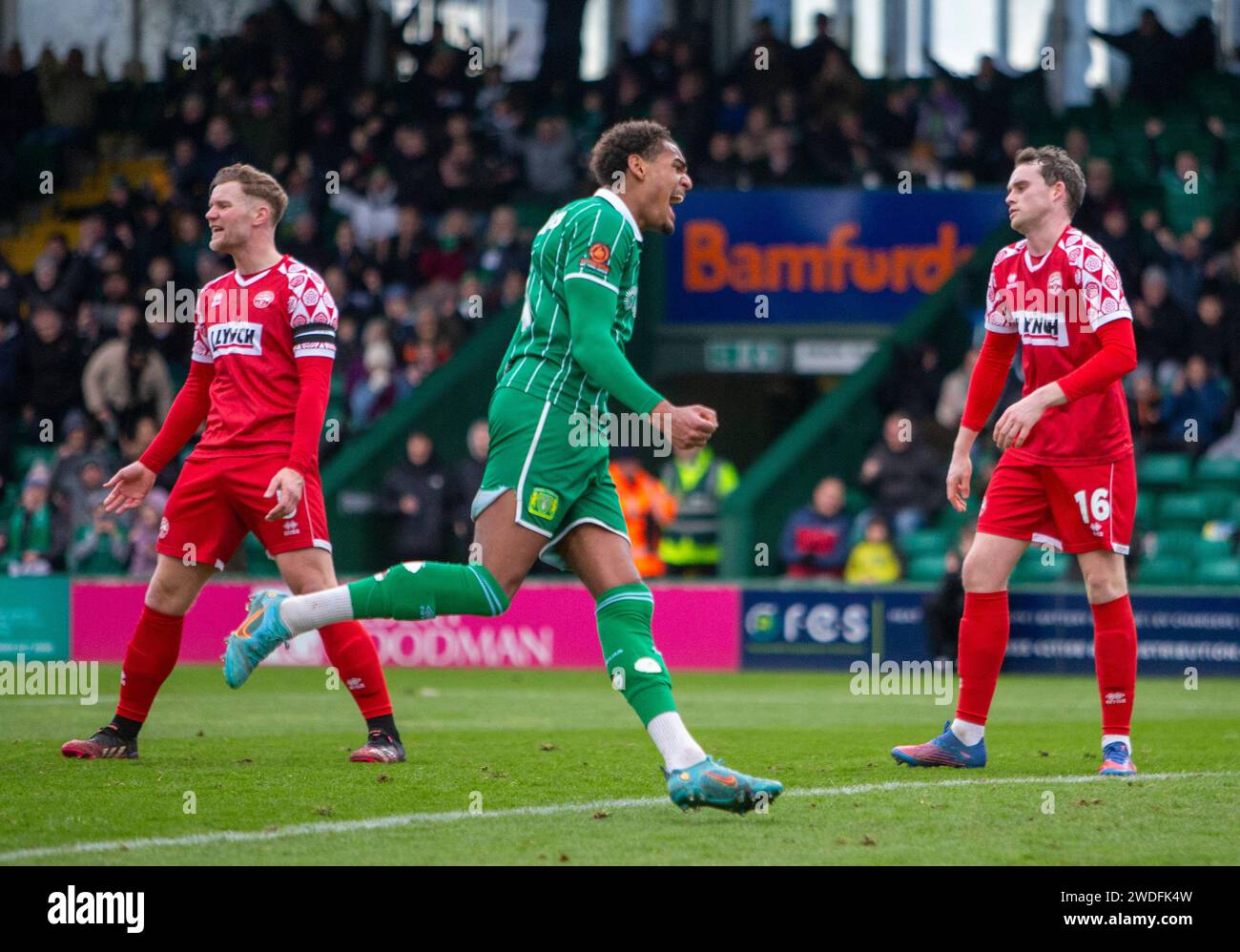 Morgan Williams of Yeovil Town celebrates during the National League ...