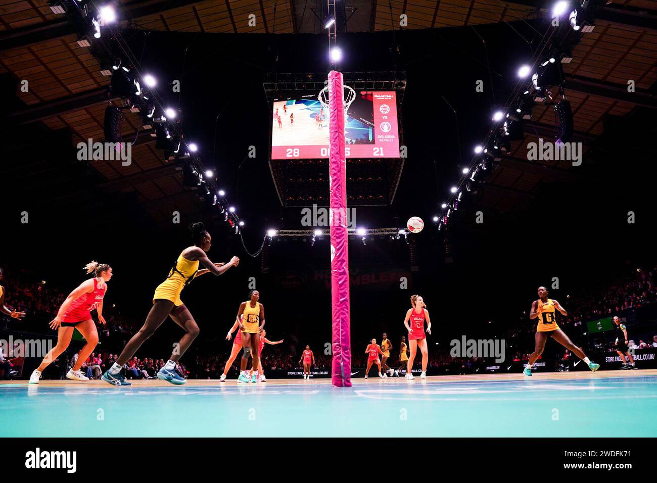 Vitality Roses Amy Carter during the Vitality Netball Nations Cup match ...