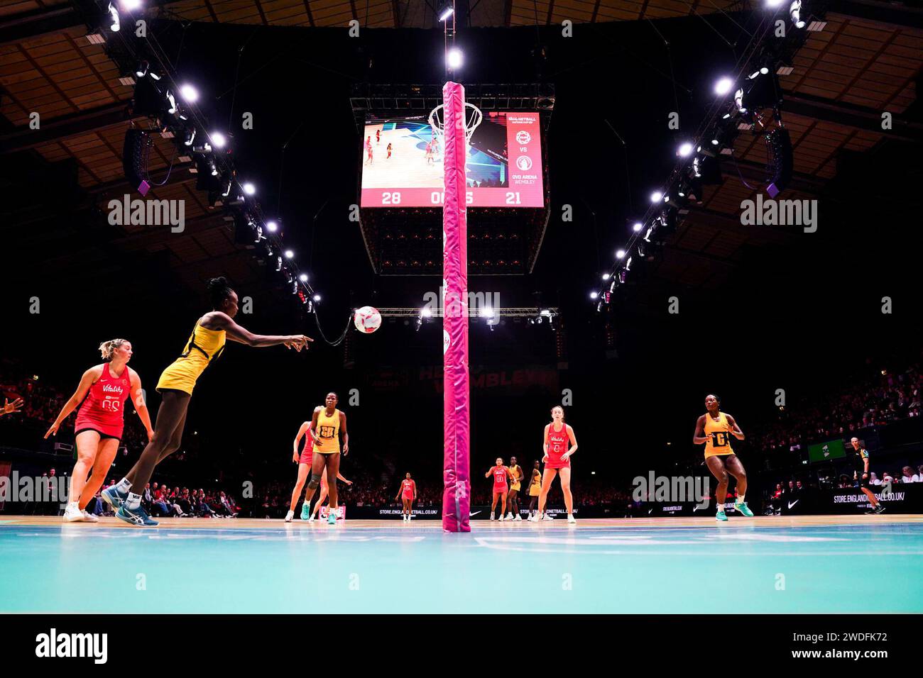 Vitality Roses Amy Carter during the Vitality Netball Nations Cup match ...