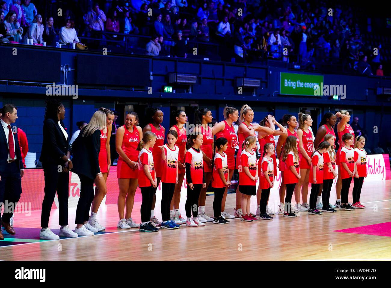 Vitality Roses during the Vitality Netball Nations Cup match at the OVO ...