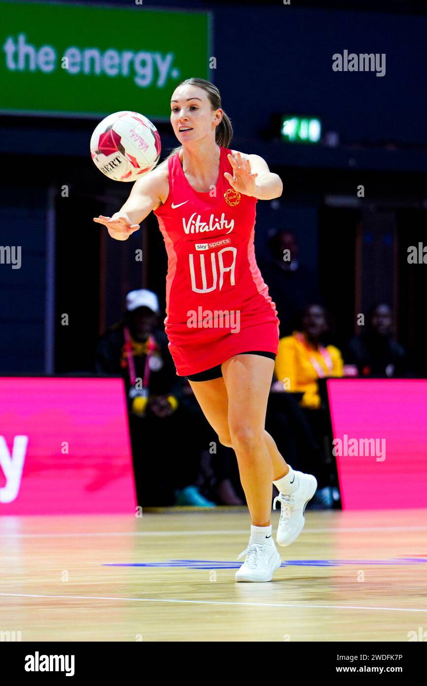 Vitality Roses Nat Metclaf during the Vitality Netball Nations Cup ...