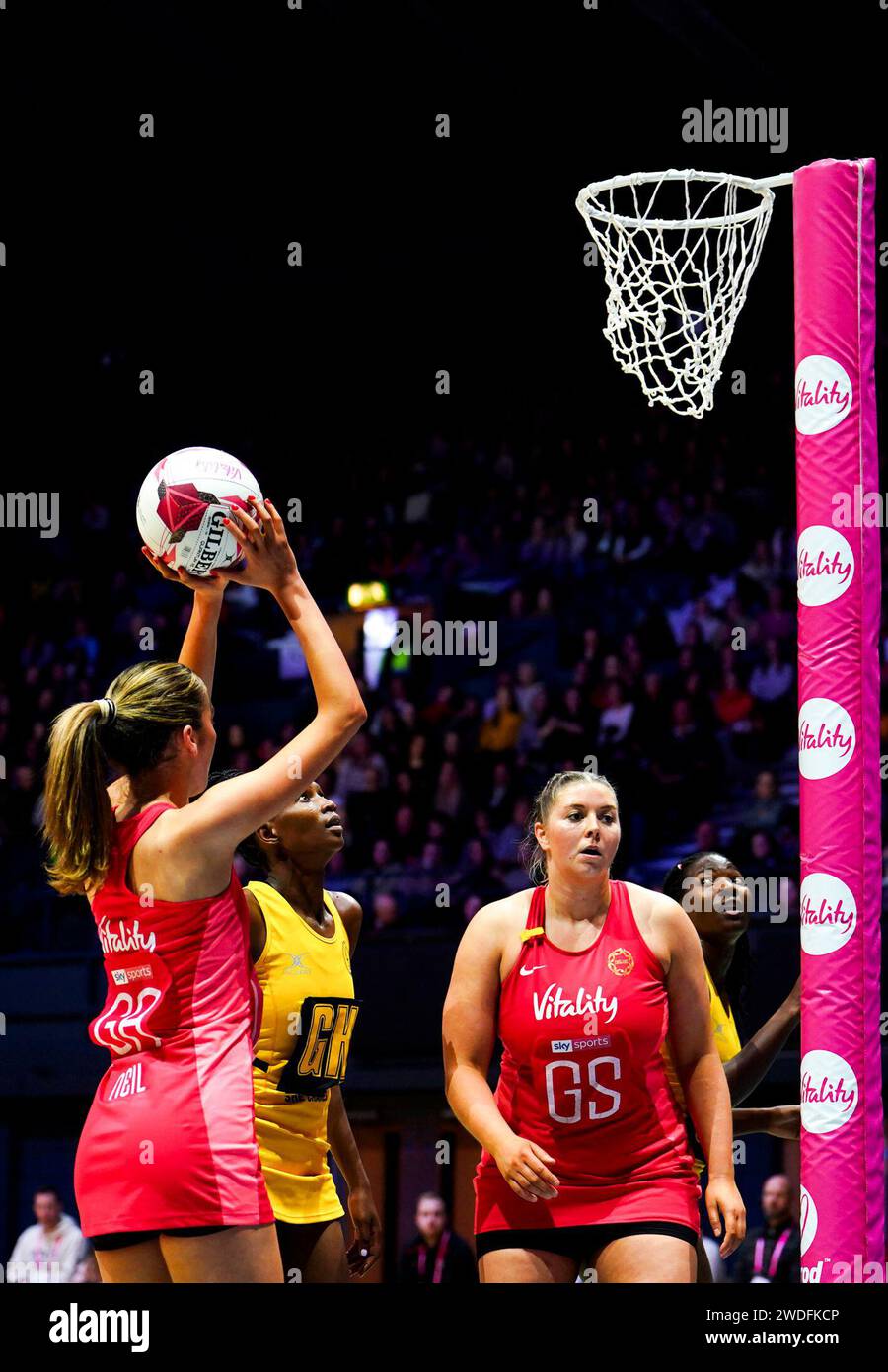 Vitality Roses Berri Neil during the Vitality Netball Nations Cup match ...