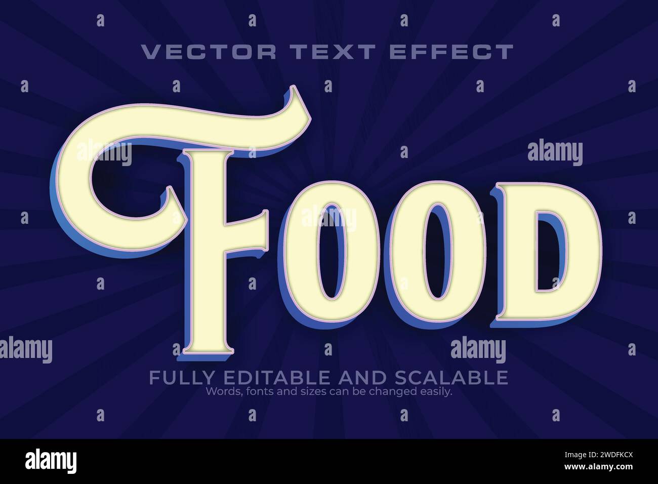 Food 3D Text Effect 100 Editable EPS File Word And Font Can be Changed ...