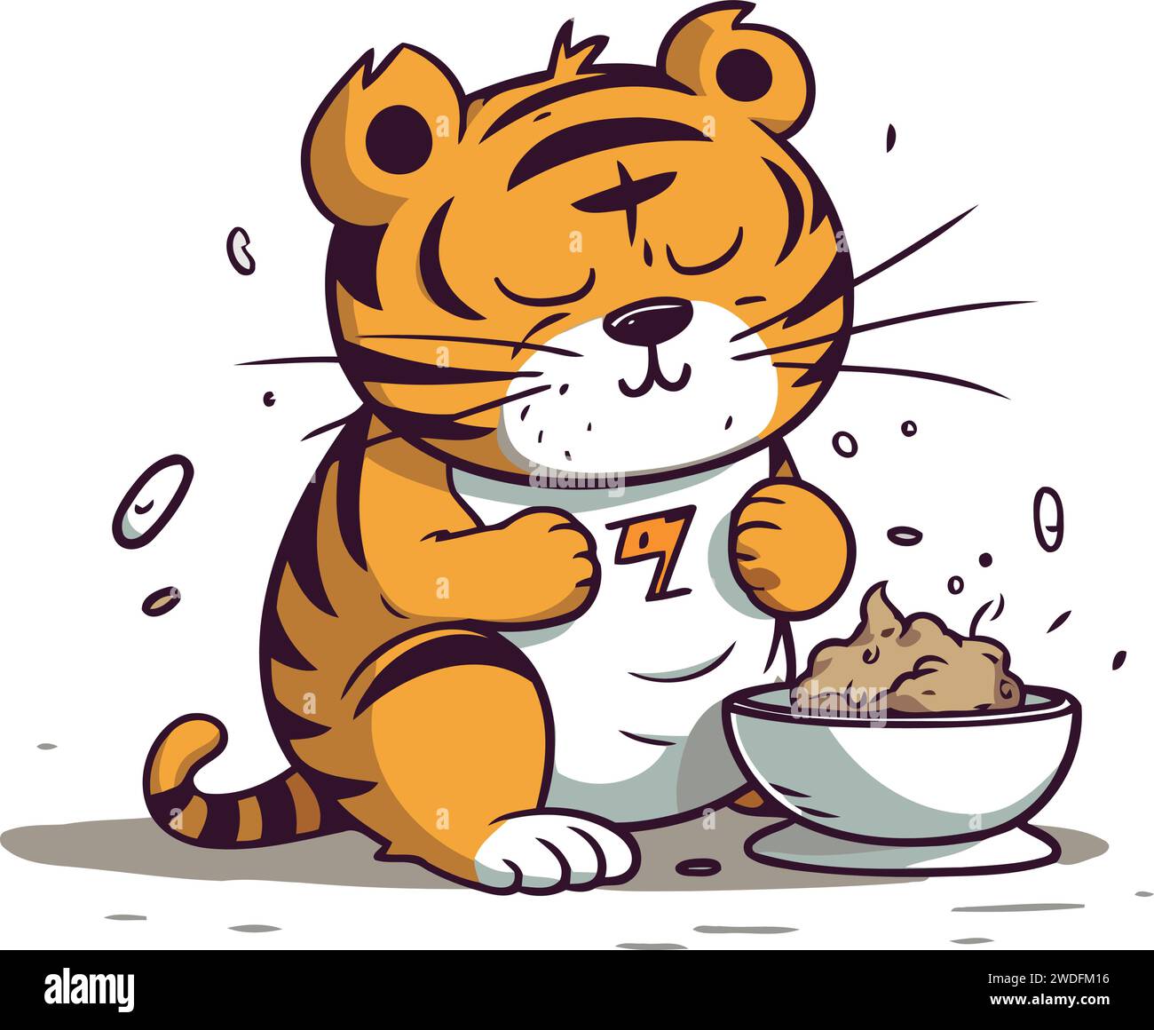 Tiger eating Stock Vector Images - Alamy