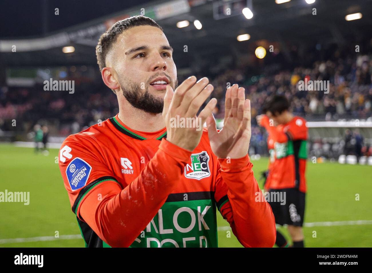 Nijmegen, Netherlands. 20th Jan, 2024. NIJMEGEN, NETHERLANDS - JANUARY 20: Calvin Verdonk of NEC ...